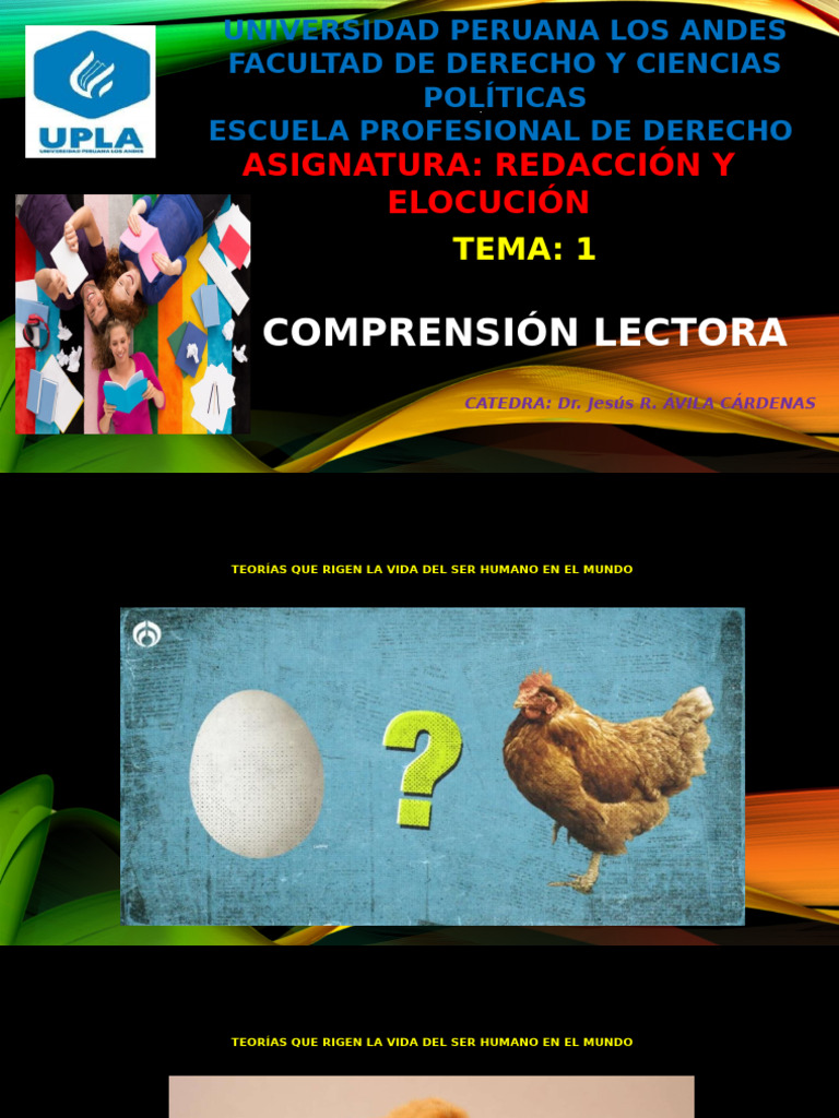 Tema 1 - Comprensión Lectora | PDF