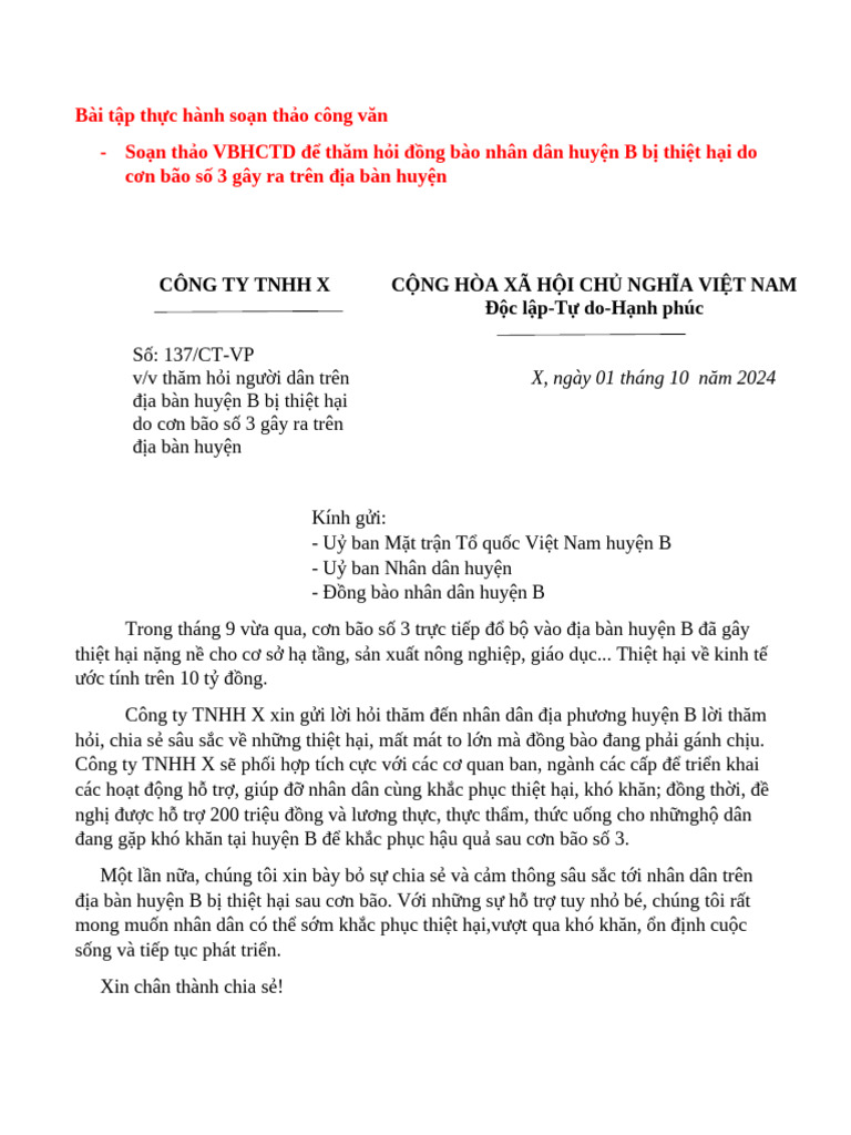 So N TH o Văn B N Hành Chính Thông D NG | PDF