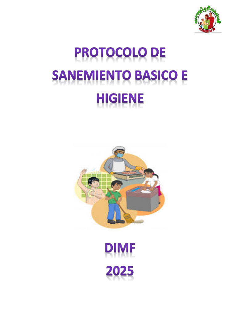 Protocolo de Saneamiento e Higiene DIMF 2025 | PDF | Residuos | Saneamiento