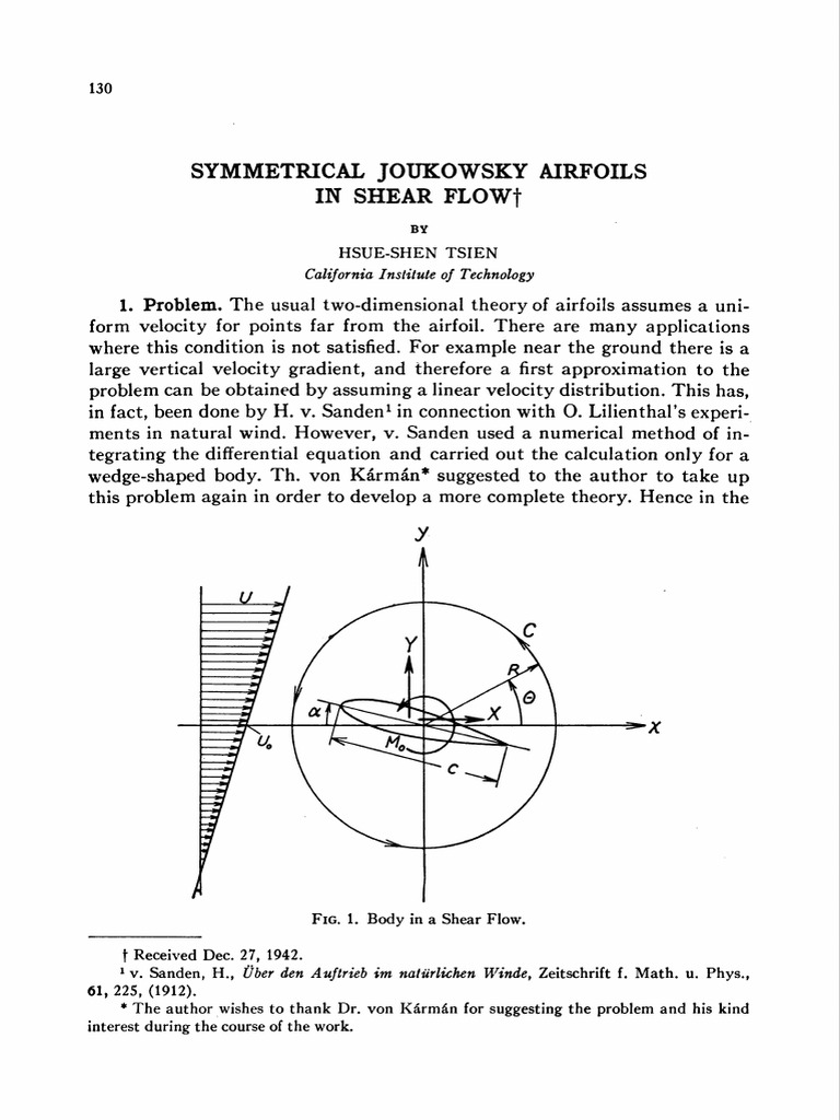 Symmetrical Joukowsky Airfoils in Shear Flowf | PDF | Aerodynamics ...
