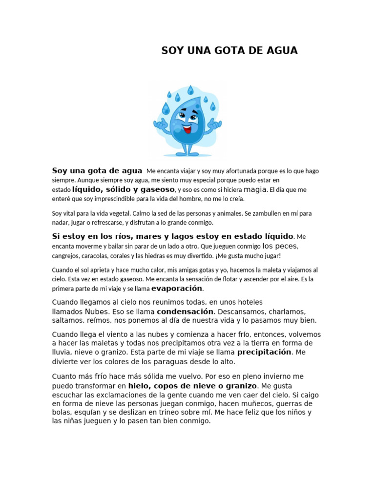 Soy Una Gota de Agua | PDF
