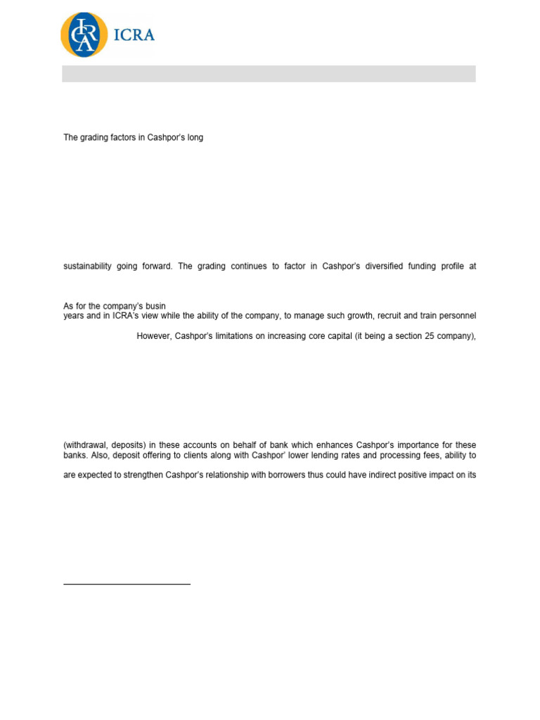 Cashpor Micro - r-20062016 | PDF | Banks | Microfinance