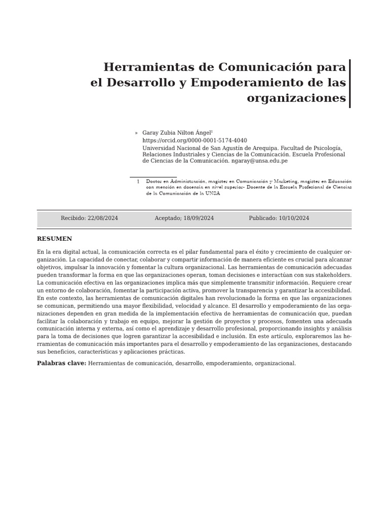 Herramientas de Comunicaci N para El Desarrollo y Empoderamiento de Las Organizaciones | PDF ...