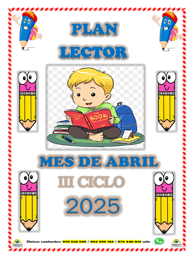 Carátula del Plan Lector para Imprimir | PDF | Fruta | Agua