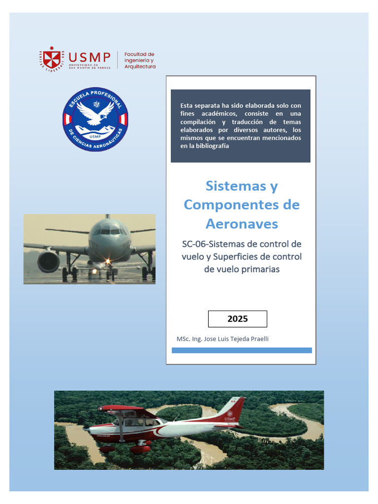 Separata 2025-SCA-06-Sistemas de Control de Vuelo y Superficies de Control de Vuelo Primarias ...