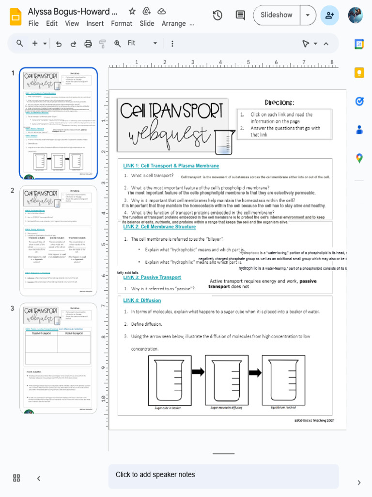 Alyssa Bogus-Howard - Cell Membrane and Cell Transport Webquest ...