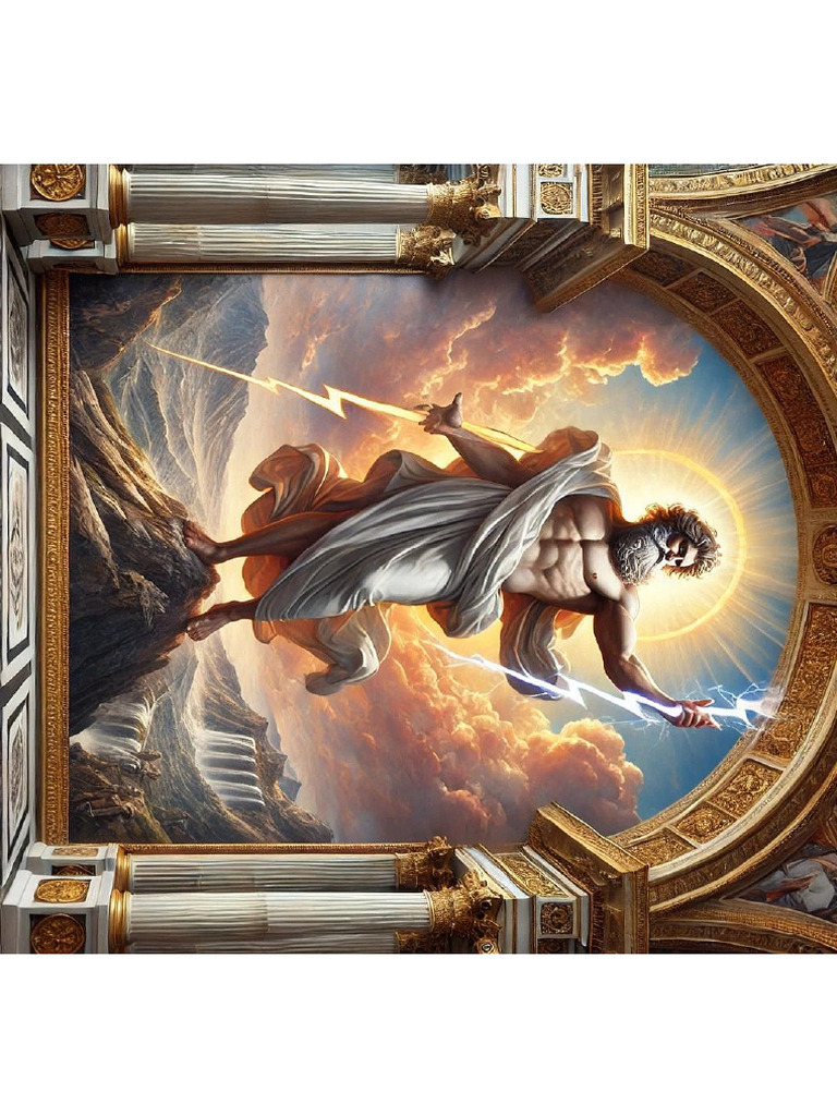 A Renaissance-Style Painting of Zeus Standing Atop | PDF