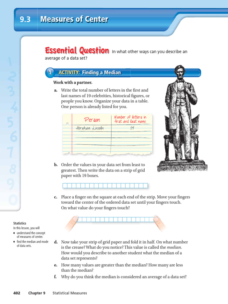 Activity Kit Central Tendency | PDF | Mean | Mode (Statistics)
