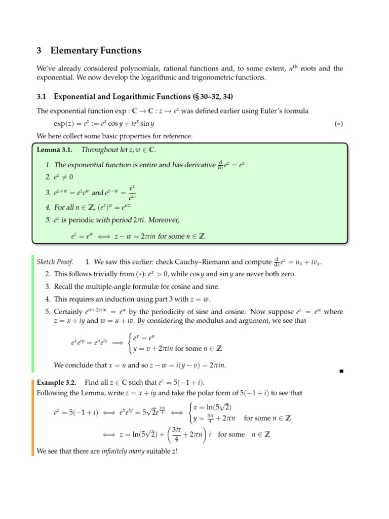 3 Functions | PDF | Logarithm | Trigonometric Functions