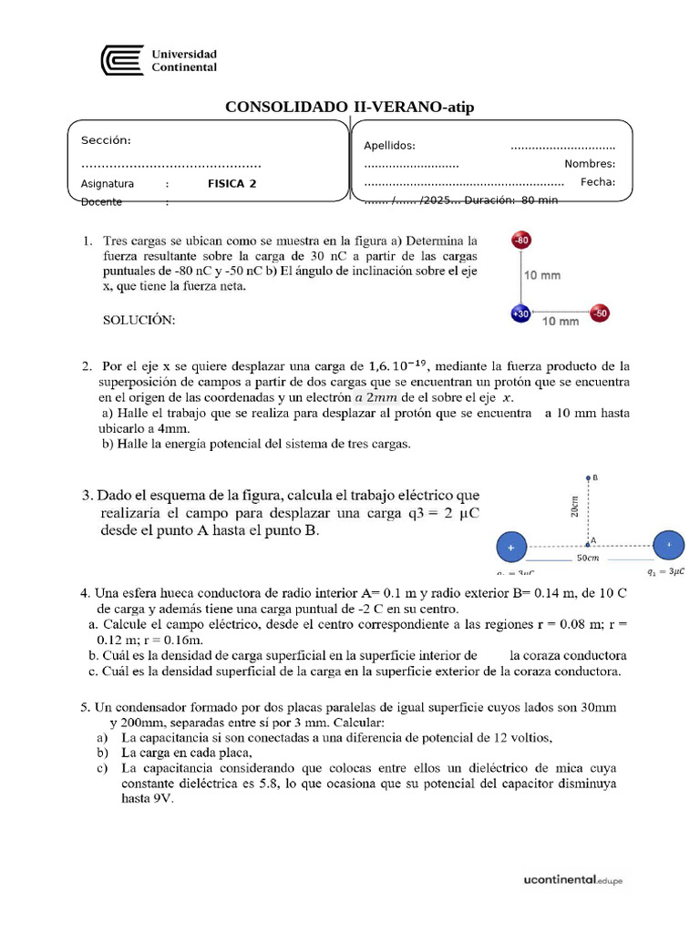 CONSOLIDADO 2 - FISICA 2-VERANO Atip | PDF