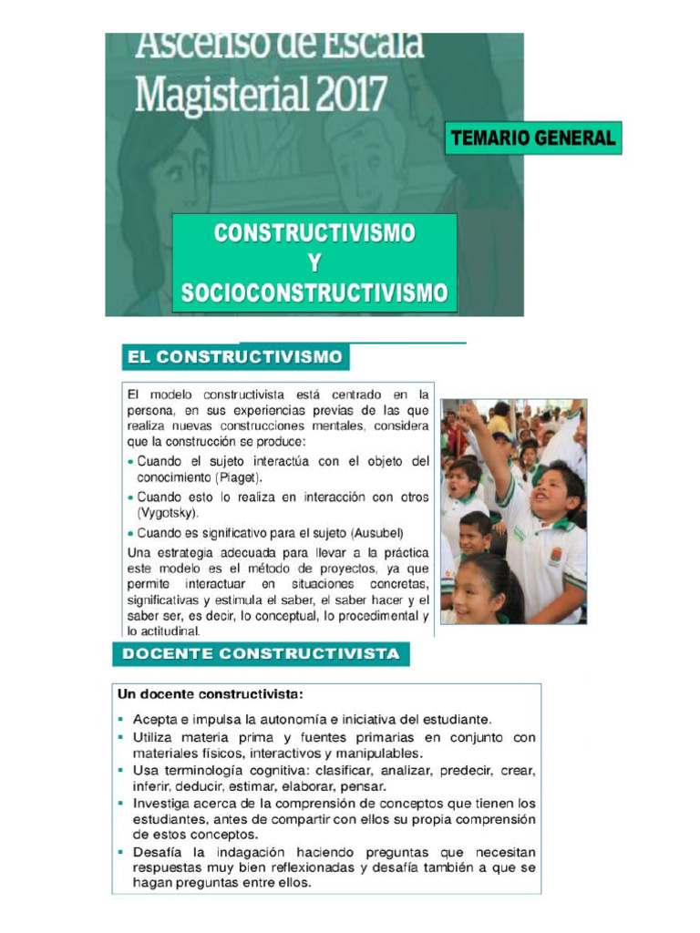Constructivismo y Socioconstructivismo | PDF