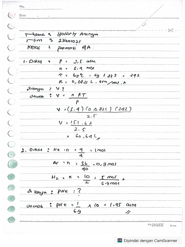 Uts Kimia Fisik | PDF