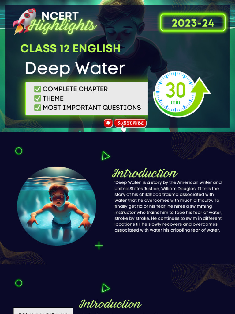 Class 12 Deep Water Summary | PDF | Fear