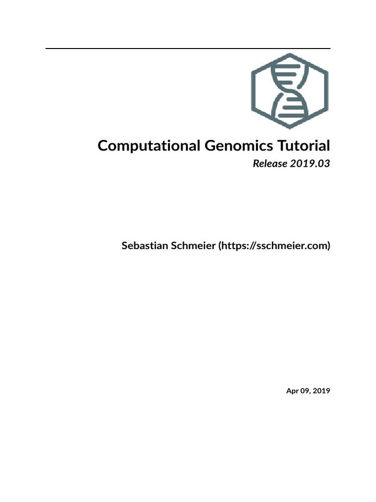Computational Genomics Tutorial计算基因组学 | PDF | Dna Sequencing | Evolution