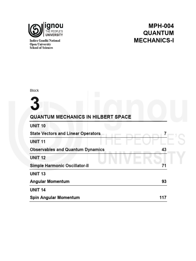 Quantum Mechanics: Hilbert Space Concepts | PDF | Operator (Mathematics ...