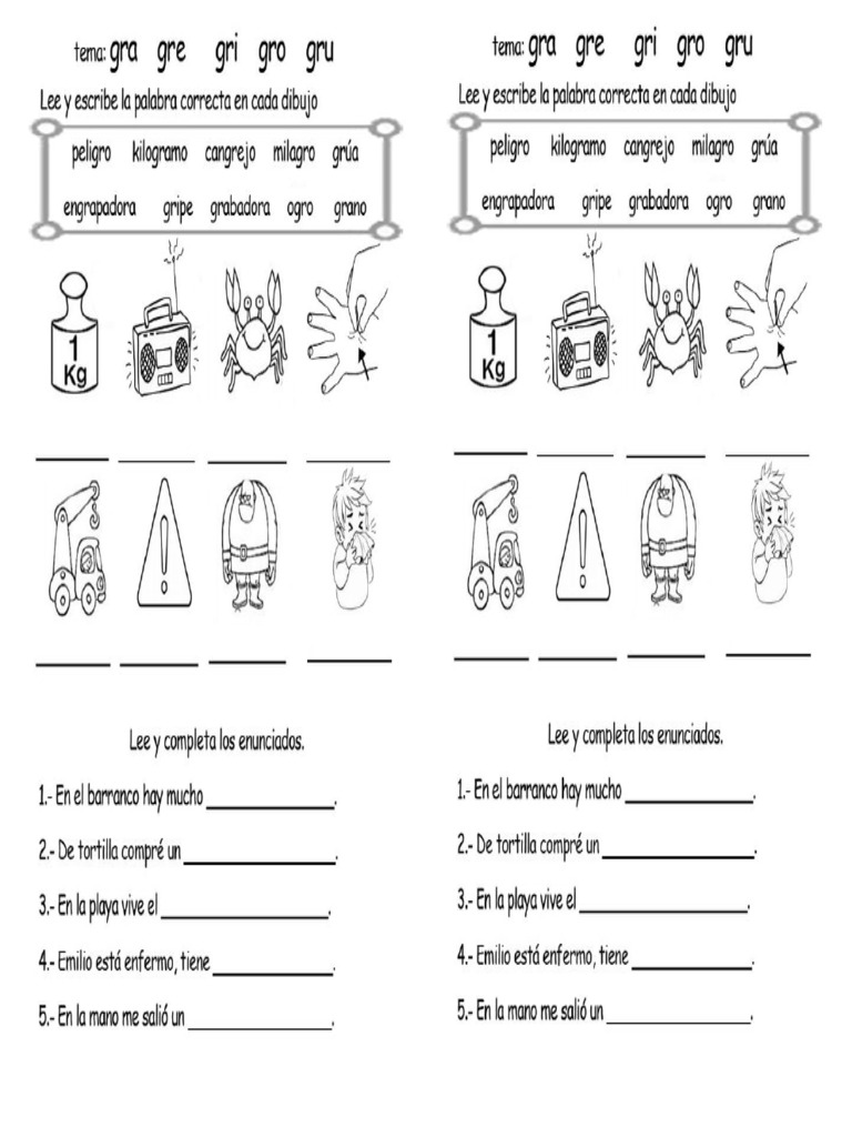 SILABA TRABADA GL | PDF