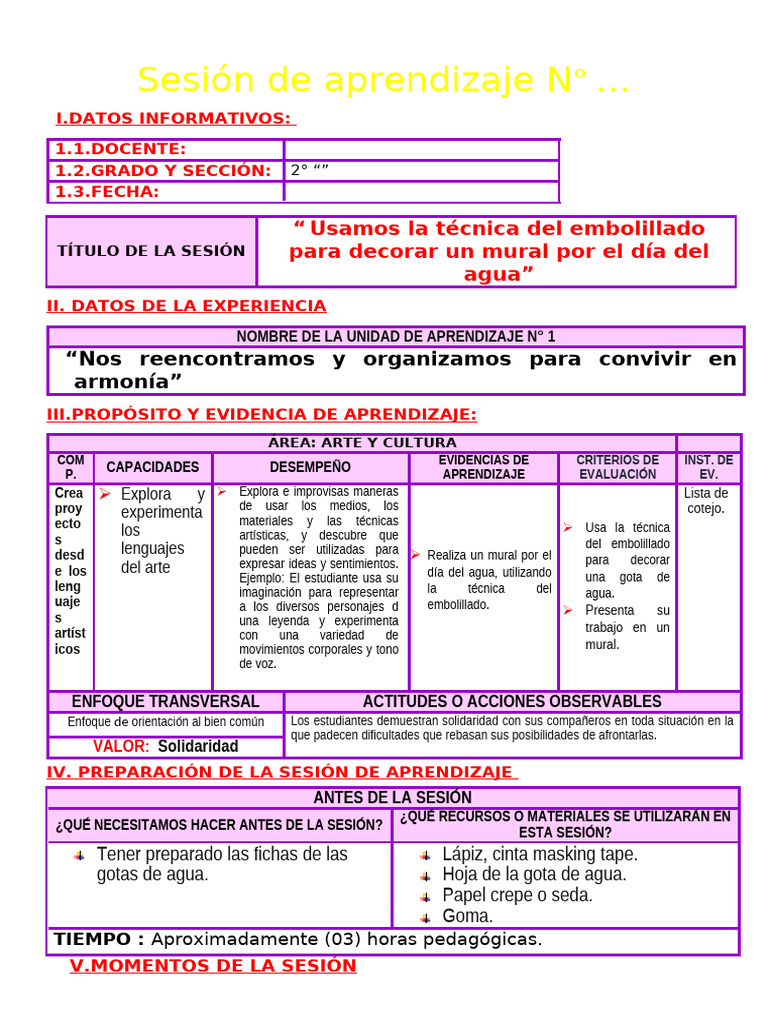 1-2 Sesión Arte - Técnica Del Embolillado para Decorar Un Mural | PDF ...