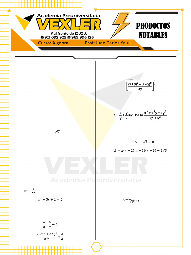 Vexler Algebra | PDF | Álgebra