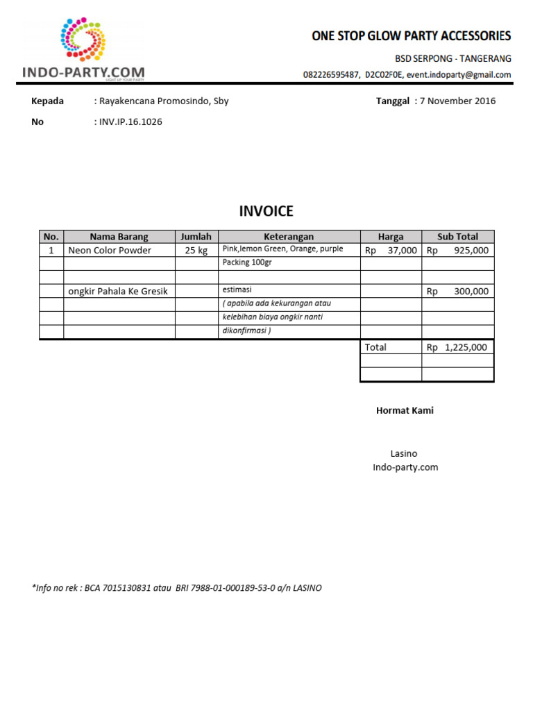 Invoice Powder | PDF