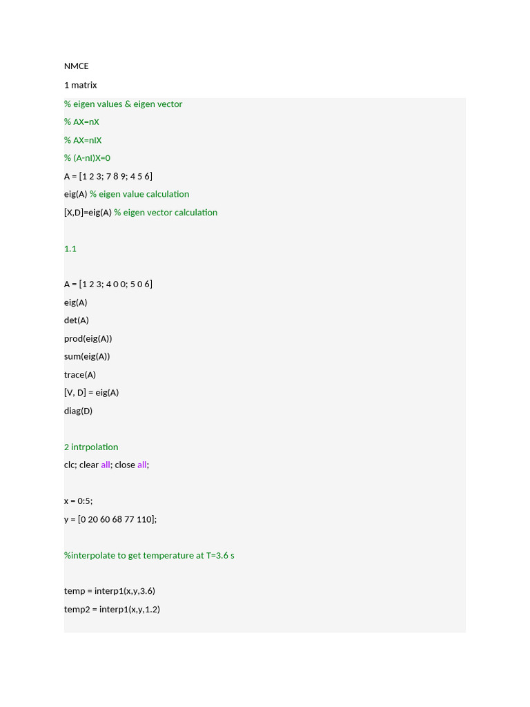 NMCE All 4 Practical Codes 1 | PDF