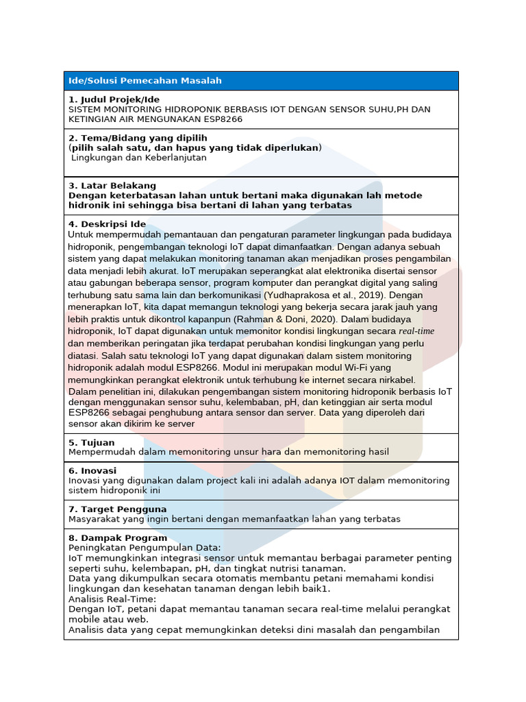 Preliminary Concept Paper | PDF
