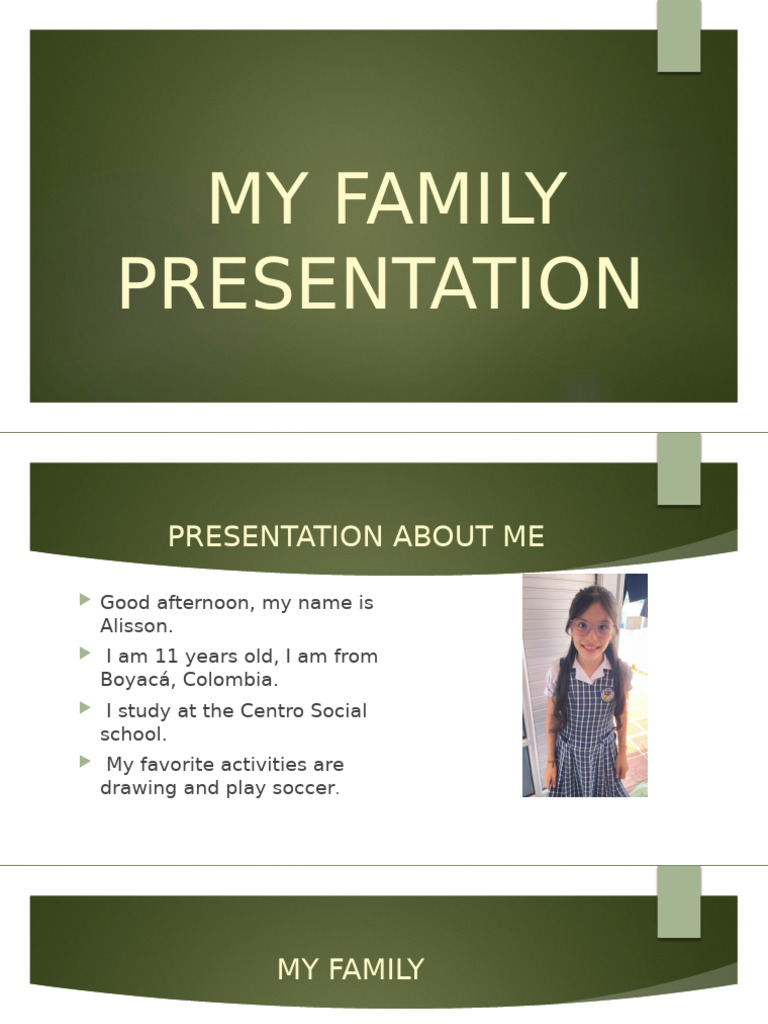 My Family Presentation by Alisson | PDF