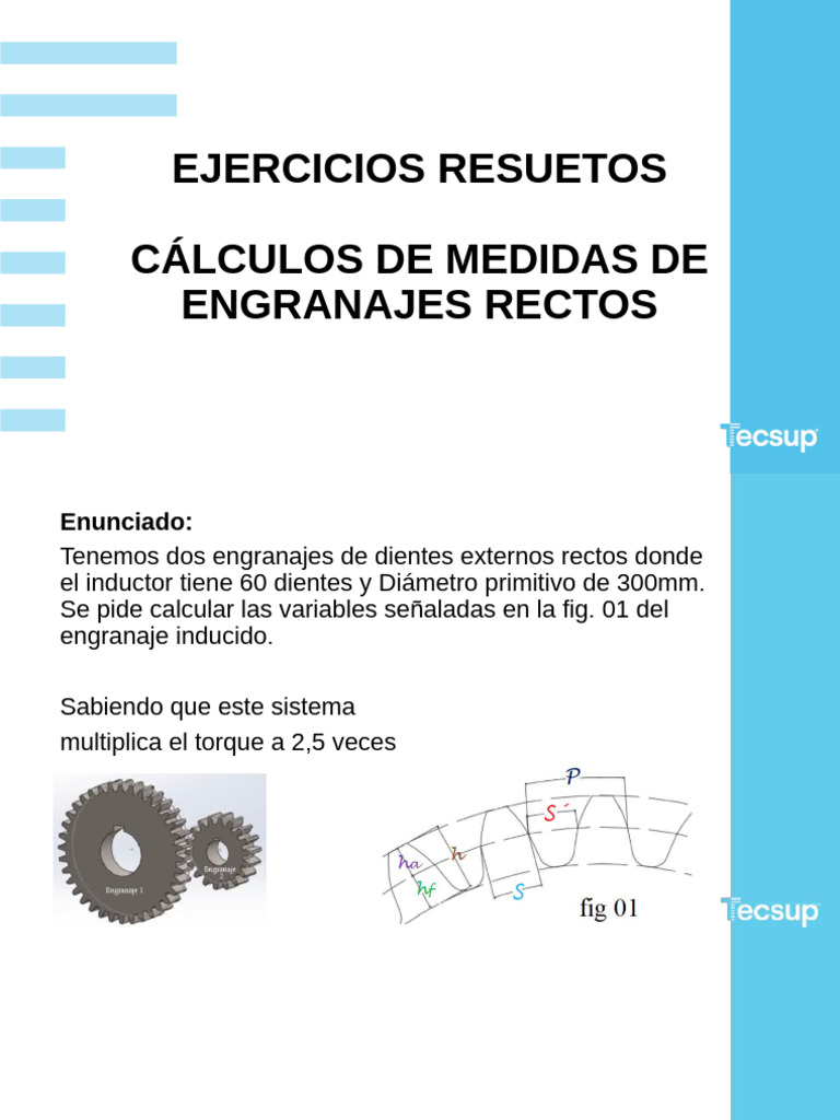Semana F 02A - I Ejercicio Cálculo en Engranajes | PDF