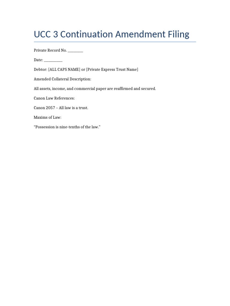 UCC 3 Amendment Filing Guide | PDF