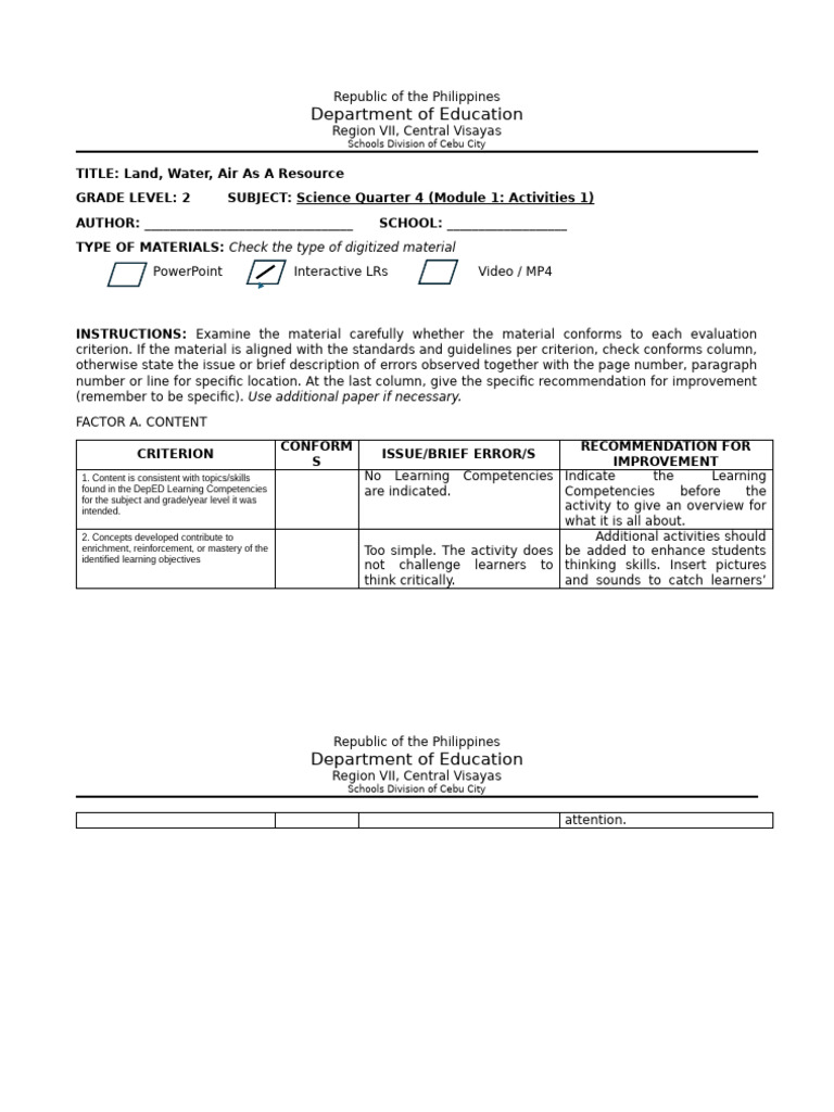 Learning Resources Accomplishment Report Pdf Teachers Learning