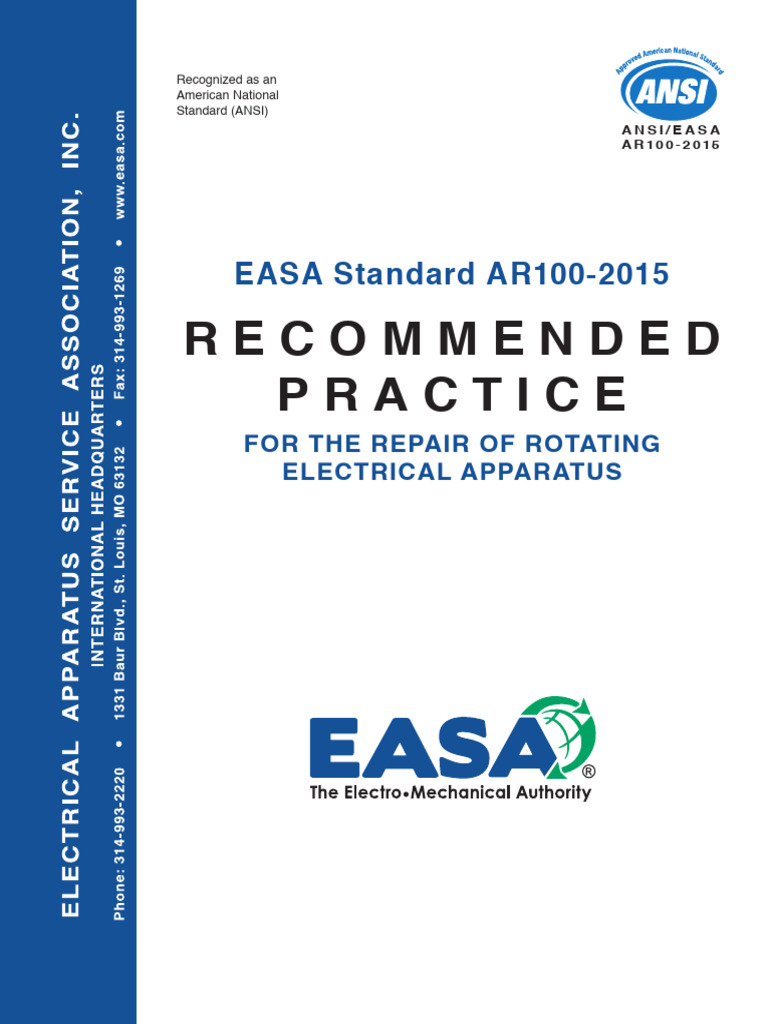 Easa Ar100-2015 | PDF | Electric Motor | Bearing (Mechanical)
