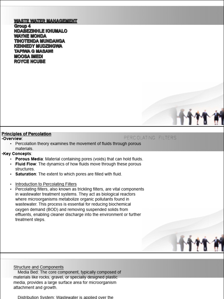Percolating Filter Group 4 (1) (1) - 1 | PDF | Sewage Treatment ...