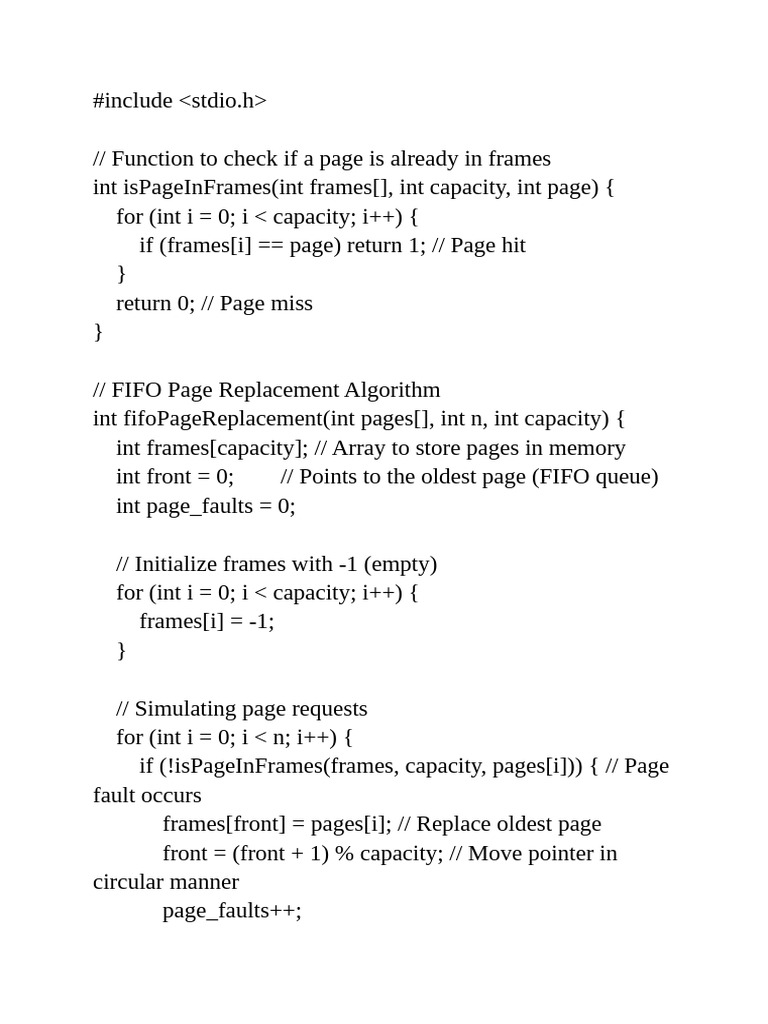 Page Replacement Algorithms | PDF | Computer Programming | C++