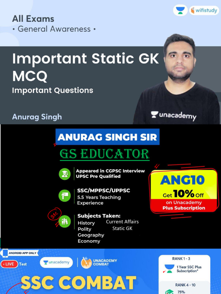 Important Static GK MCQ-5 | PDF
