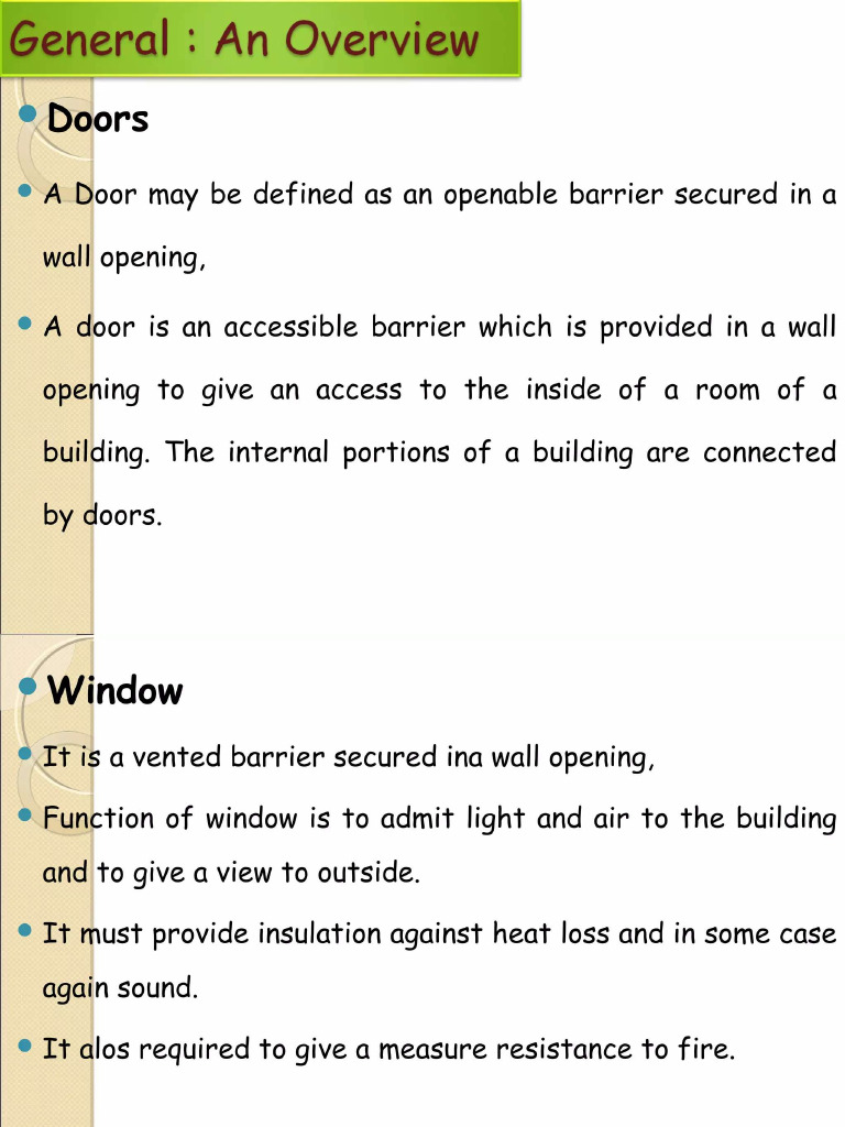 Doors, Windows and Ventilators | PDF