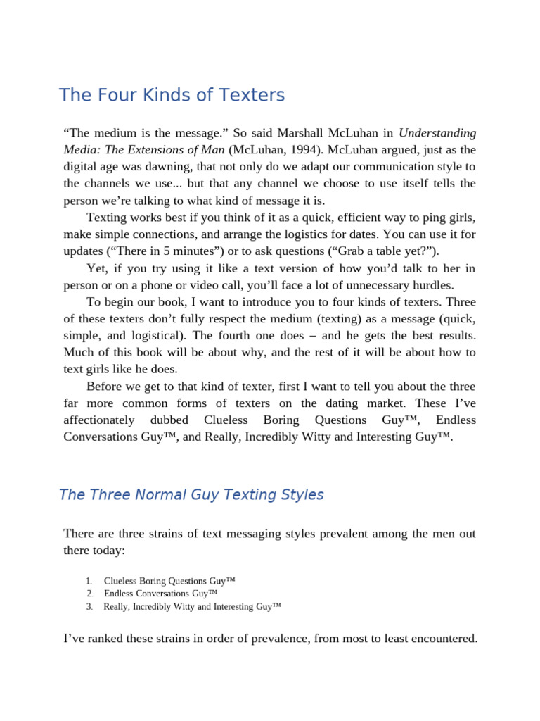 Introduction To Texting A Girl Part 2 | PDF | Text Messaging