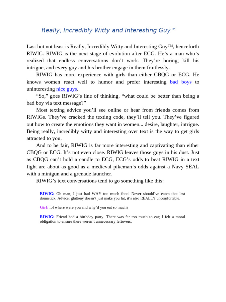 Introduction To Texting A Girl Part 3 | PDF