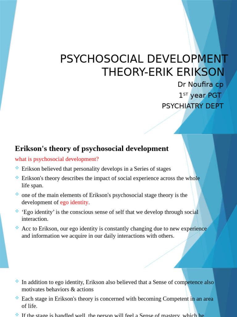 Psycho Social Stages Erik Erikson | PDF | Psychology | Behavioural Sciences