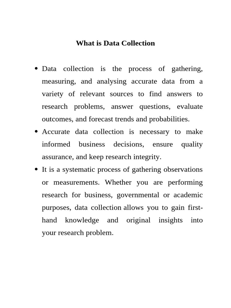 11.what Is Data Collection | PDF | Data | Focus Group