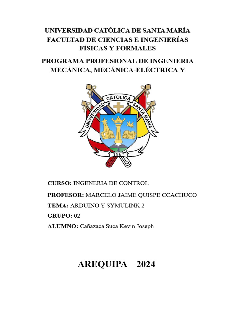 Control de Sistema RLC con Arduino y Simulink | PDF | Red eléctrica ...