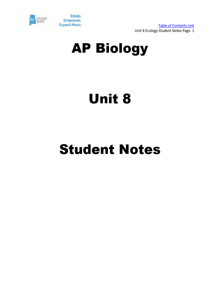 AP Biology Unit 8 Ecology Notes | PDF | Mimicry | Ecology