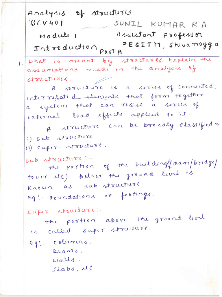 Introduction Module 1 Part a Sunil R A | PDF