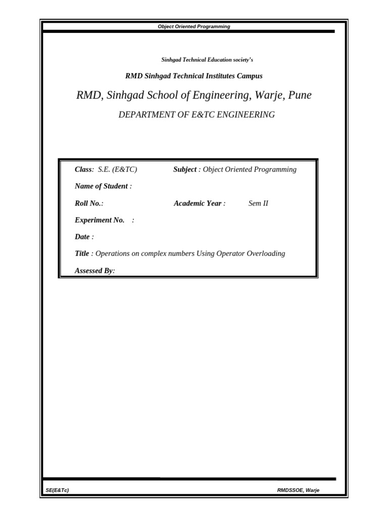 Oop - Manual - Practical 5 - New | PDF | C++ | Computer Programming