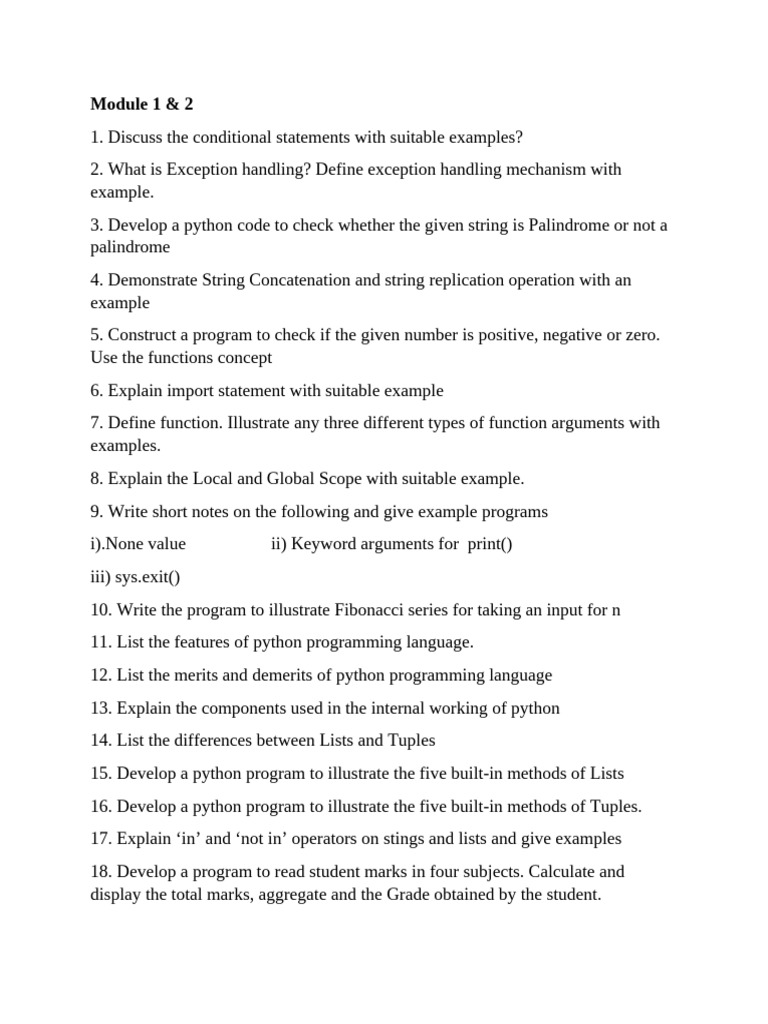 Python Programming Concepts and Examples | PDF