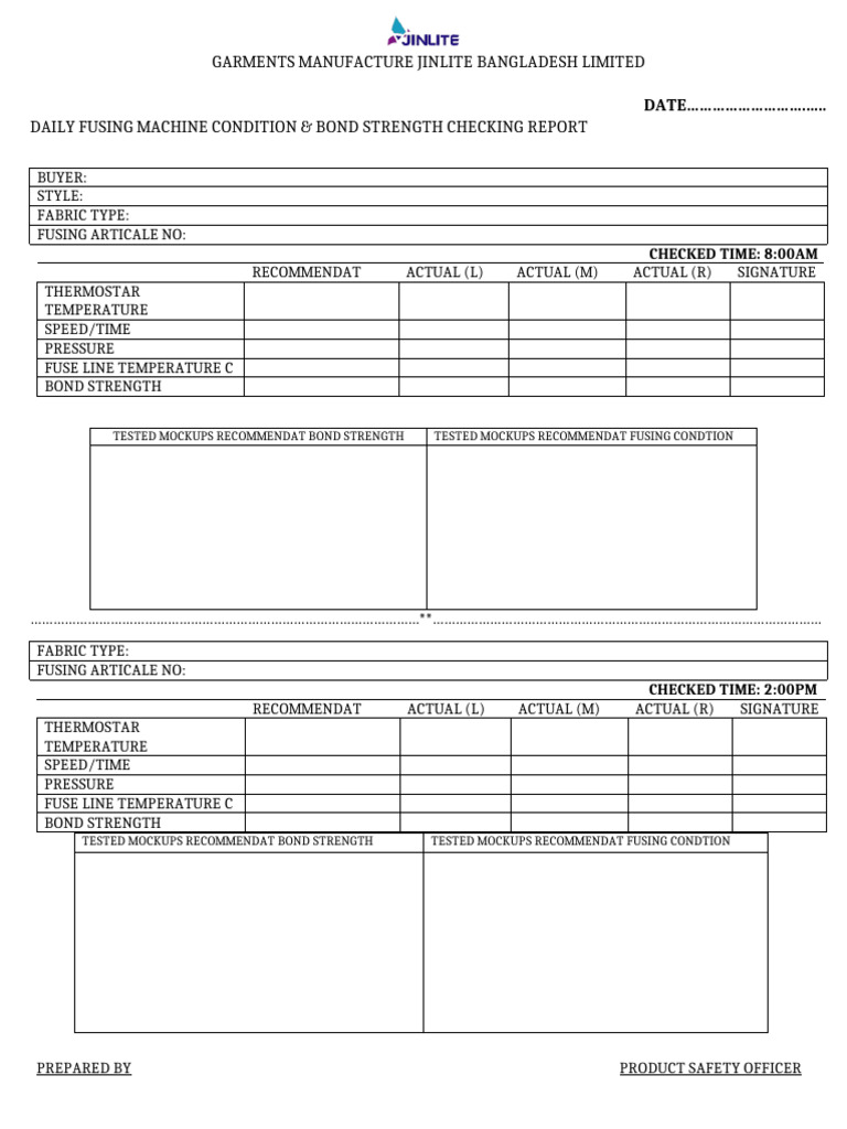 FUSING BOND CHECK REPORT. (1)(2) | PDF