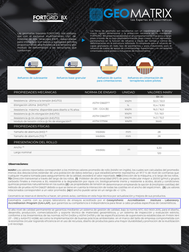 Geomatrix Fichas Tecnicas | PDF | Laboratorios | Reciclaje
