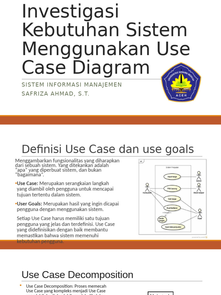 Use Case CRUD dalam Sistem Informasi | PDF