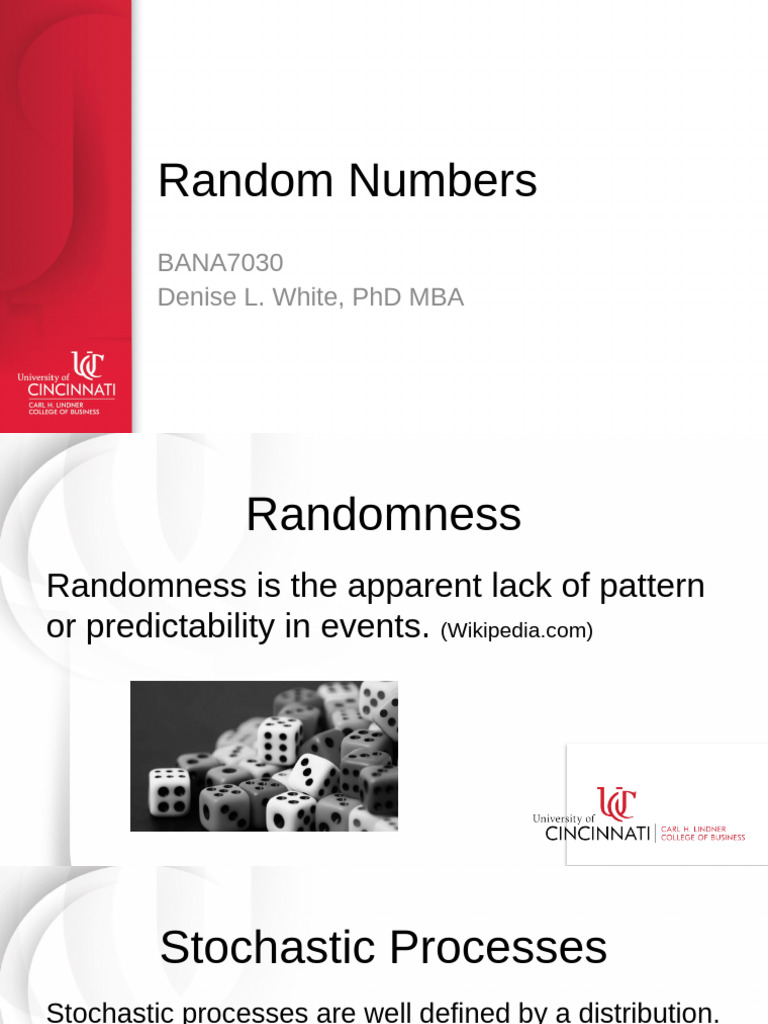BANA7030 Random Numbers | PDF | Randomness | Multiplication