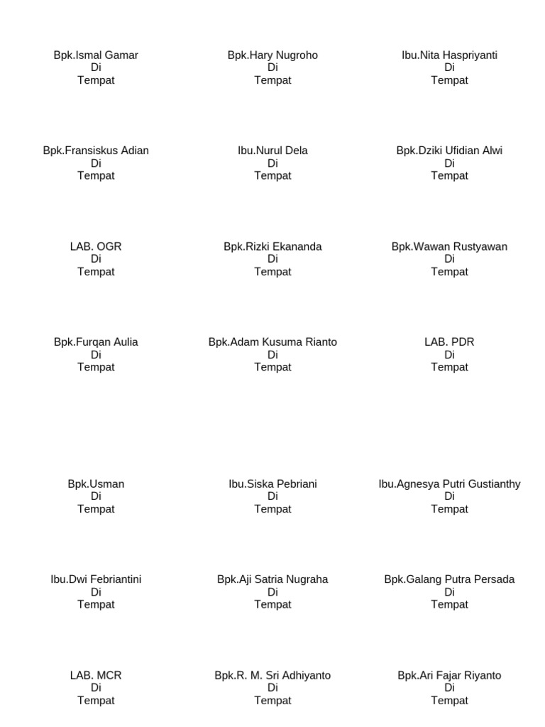 Lebel Undangan 27 03 25 | PDF