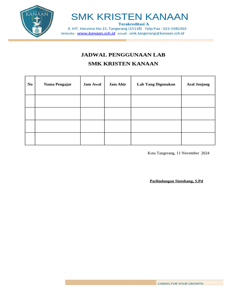 Penggunaan Lab SMK 2024 | PDF