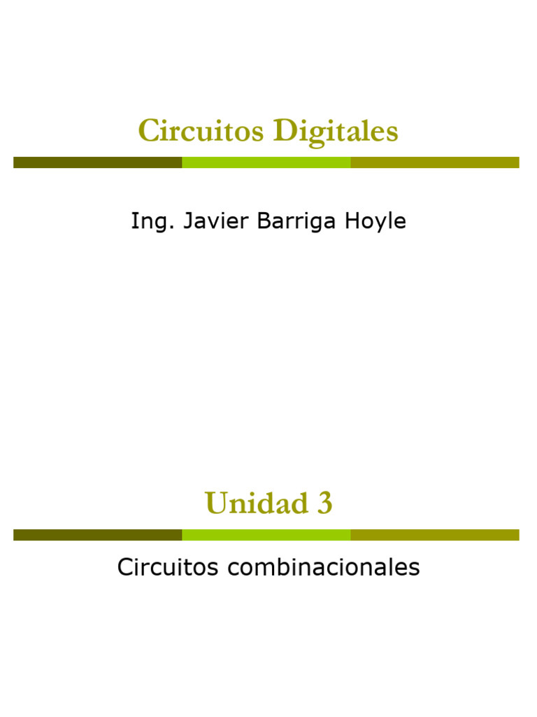 Unidad 2 - Sem6 - Circuitos combinacionales | PDF | Decimal codificado en binario | Tecnología ...
